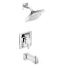 MOEN 90 Degree Posi-Temp Single-Handle Tub and Shower Faucet Trim Kit in Chrome (Valve Not ...