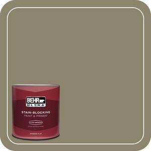 BEHR PREMIUM PLUS 8 oz. #ECC-55-3 Olive Sprig Satin Enamel Interior ...