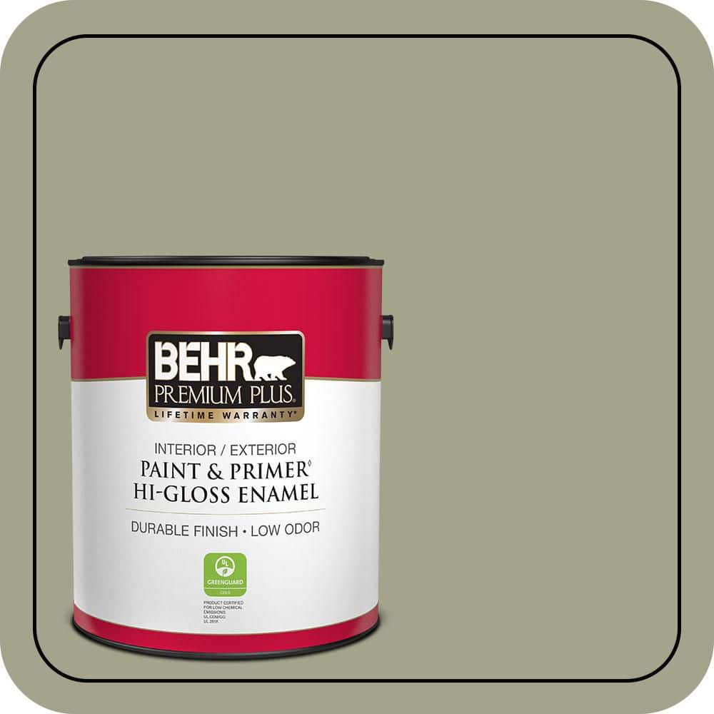 BEHR PREMIUM PLUS 1 gal. #400F-5 Promenade Hi-Gloss Enamel Interior ...