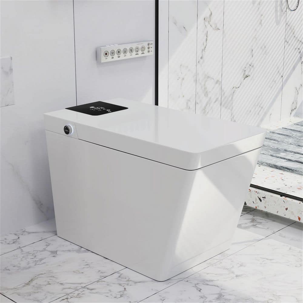 GIVING TREE Smart Toilet Bidet 1.28 GPF Square Toilet Tankless System ...