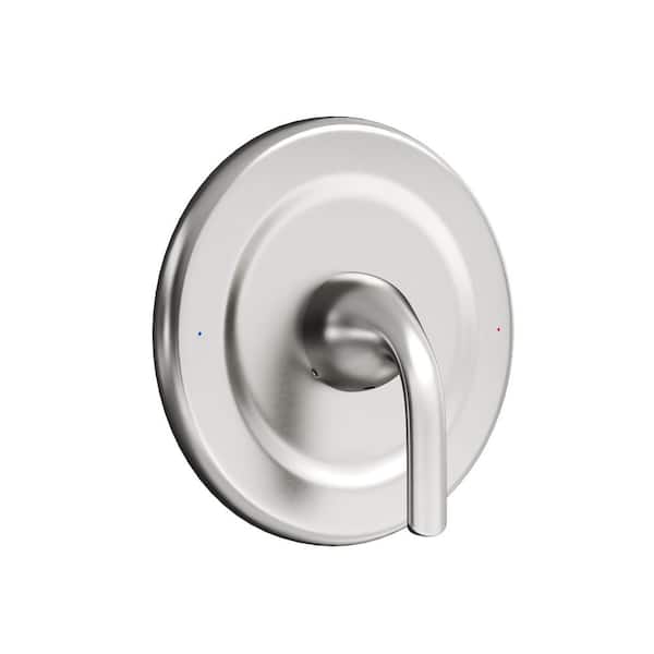 CASAINC 1-Handle Wall Mount Round Shower Valve Trim Kit in Brushed ...