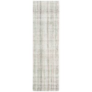 SAFAVIEH Abstract Green/Sage 6 ft. x 9 ft. Distressed Striped Area Rug ...