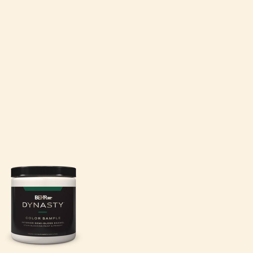 BEHR DYNASTY 8 oz. #W-D-210 Camembert Semi-Gloss Enamel Stain-Blocking ...