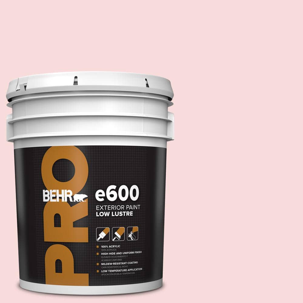 BEHR PRO 5 gal. #130C-1 Powdered Blush Low Luster Exterior Paint ...