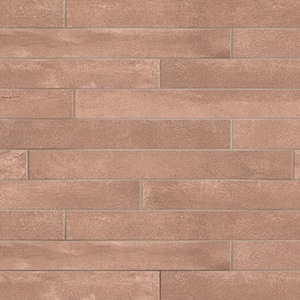 Merola Tile Tucson Seawater 2 in. x 18 in. Porcelain Floor and Wall ...