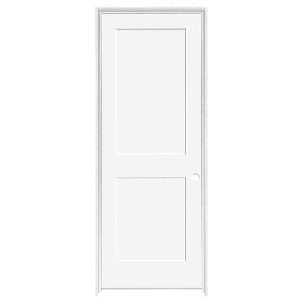 Steves & Sons 36 in. x 80 in. 2-Panel Square Shaker Primed LH ...