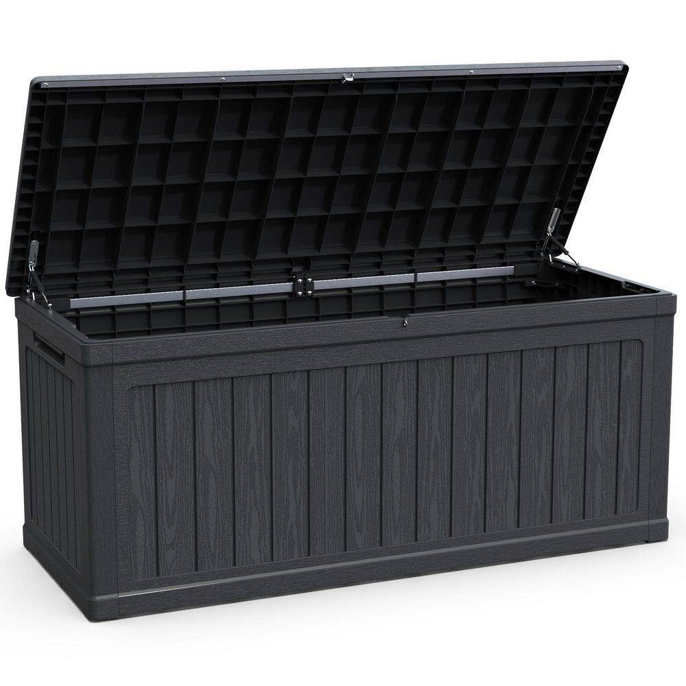 260 Gallon Resin Large Outdoor Storage Deck Box for Cushions, Garden ...