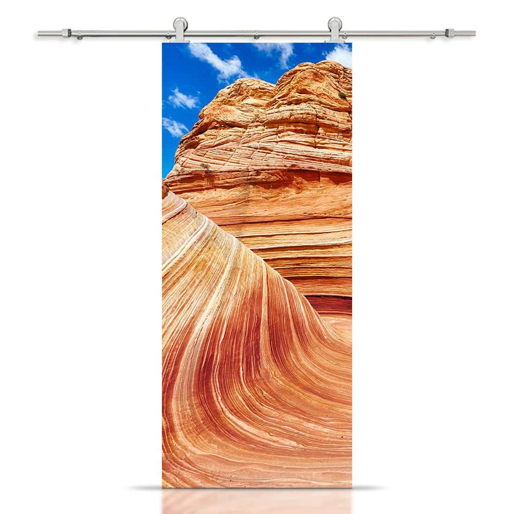 CALHOME 30 in. x 80 in. Artisan Print Series The Wave 02 MDF Modern ...