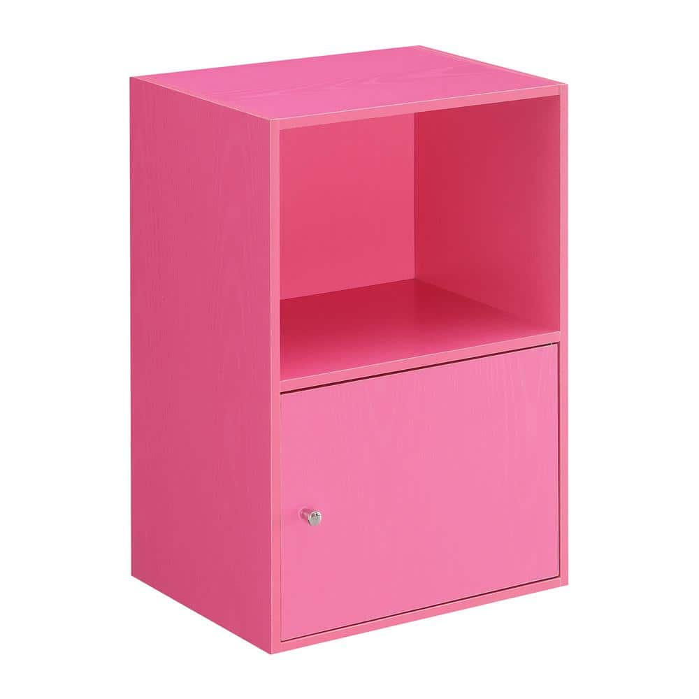 Convenience Concepts Xtra Storage Pink 1 Door Cabinet with Shelf R5-286 ...