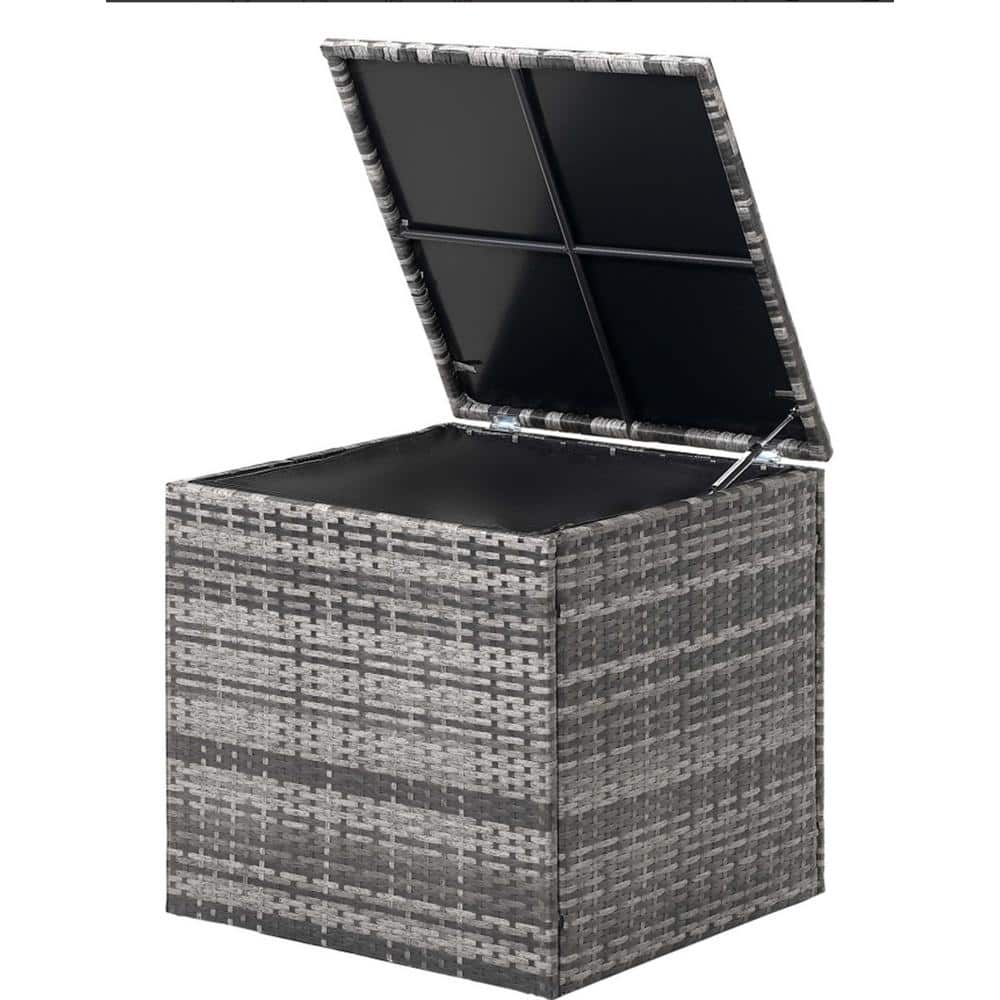 Aluminum Frames Wicker 88 Gal., 25.6 in. L x 25.6 in. D x 24.8 in. H ...