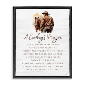 Stupell Industries Heartfelt Cowboy's Prayer by Lux + Me Designs Brown ...