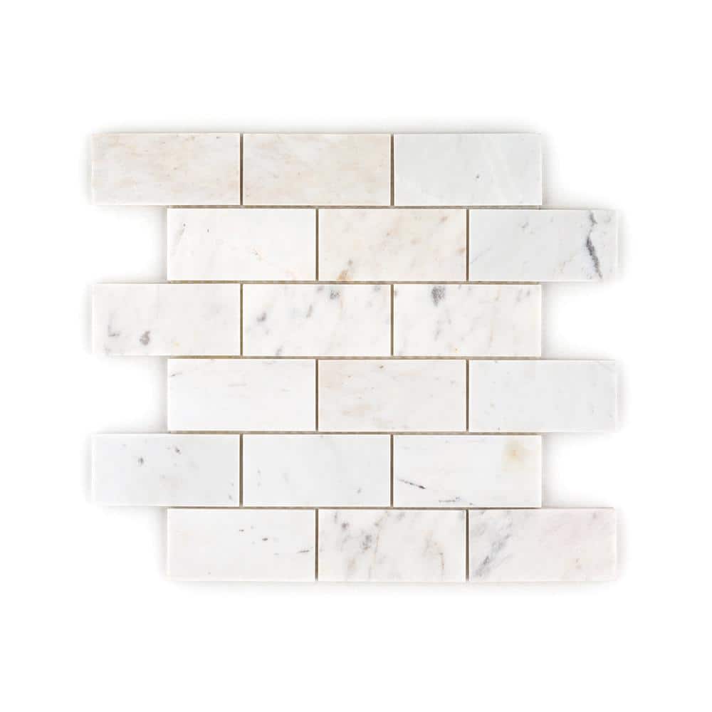 Jeffrey Court Cloudlet White 11.75 in. x 11.75 in. Hexagon Honed Marble ...