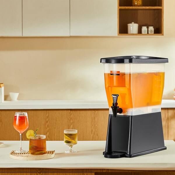 Lemonade Dispenser VEVOR 3-Gallon Glass Beverage Dispenser – Triple ...