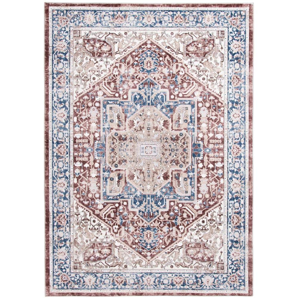Home Decorators Collection Silky Medallion Red 5 ft. x 7 ft. Area Rug ...