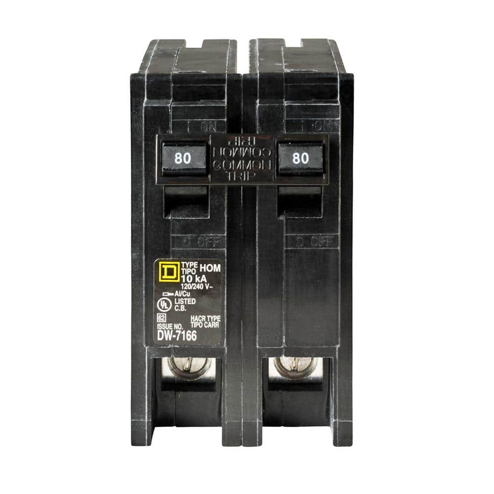 Square D Homeline 80 Amp 2-Pole Circuit Breaker HOM280CP - The Home Depot