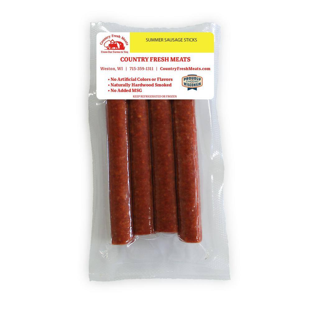 COUNTRY FRESH MEATS Summer Sausage Sticks, 7 oz., Meat Snack ...