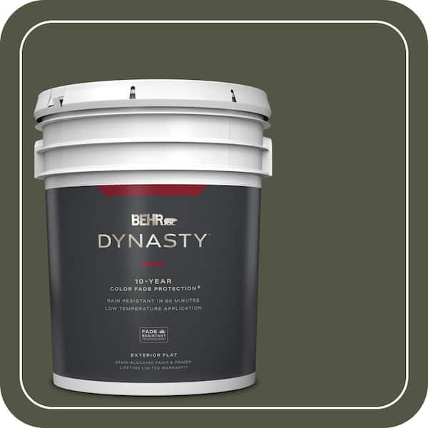 BEHR DYNASTY 5 gal. #ECC-37-3 Freshwater Marsh Flat Exterior Stain ...