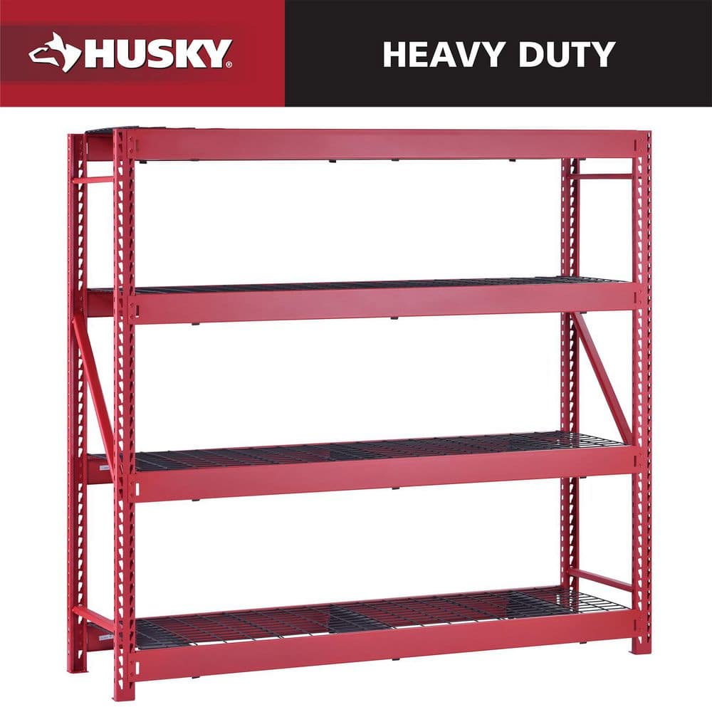 Husky 4-Shelf Metal Industrial Duty Freestanding Garage Storage ...
