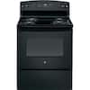 GE 30 in. 4 Burner Element Free-Standing Electric Range in Black ...