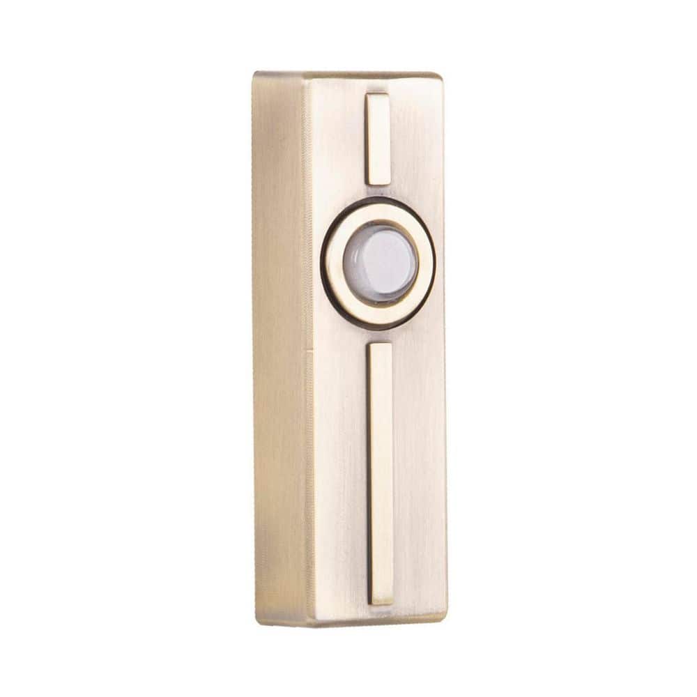 CRAFTMADE Wired Surface Mount Antique Brass Finish Doorbell Push Button ...