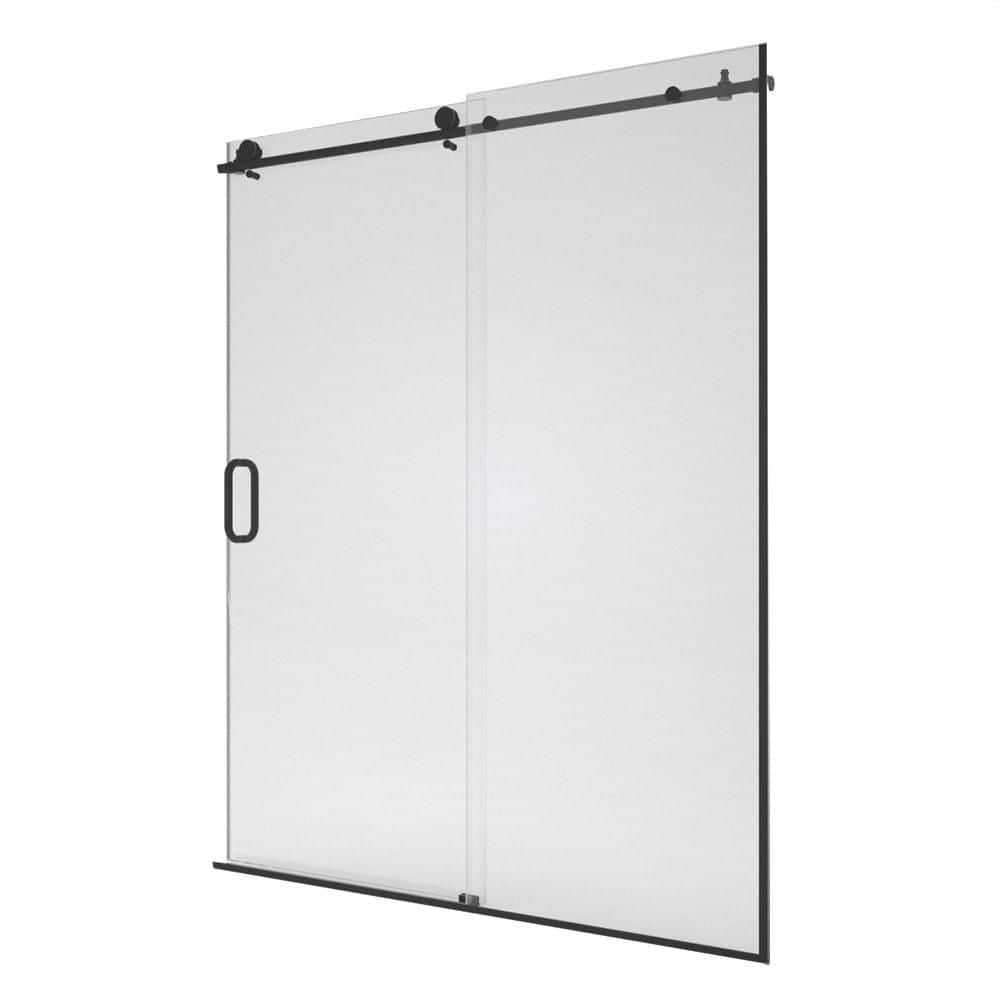 tydex Echo 60 in. W x 76 in. H Sliding Semi-Frameless Shower Door in ...