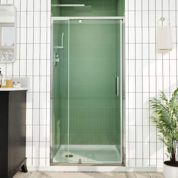 ORGANNICE 28 in. to 32 in. W x 72 in. H Framed Pivot Shower Door in ...