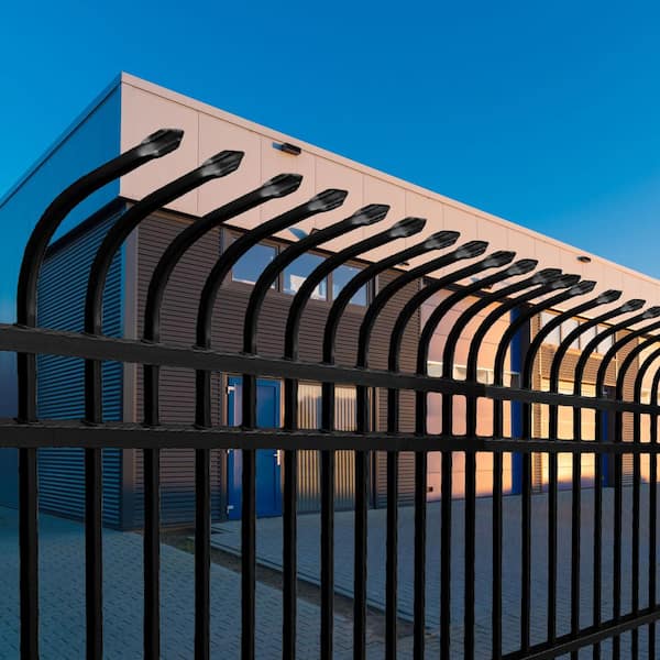 Curved Metal Fence Panels ALEKO 8 Ft. X 6 Ft. Each 8 Panel Steel