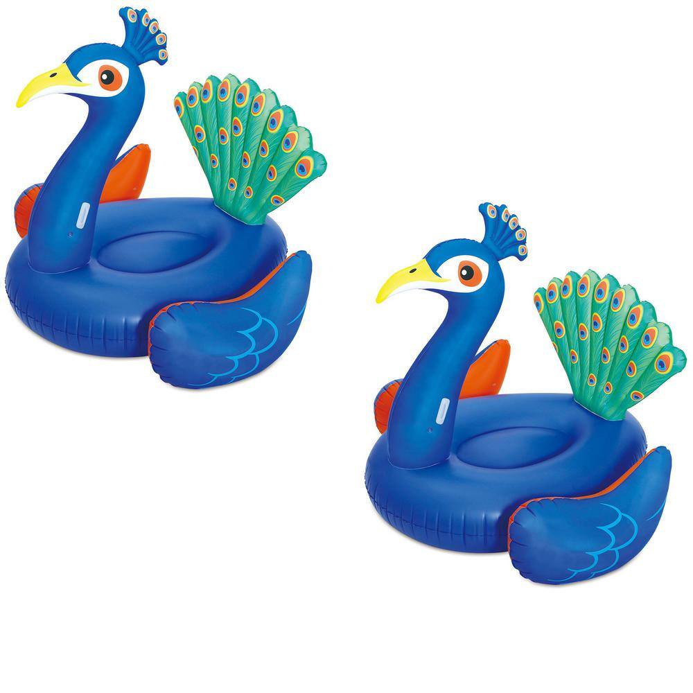 Polygroup Blue Summer Waves Giant Peacock Inflatable Swimming Pool ...