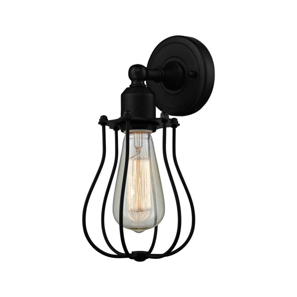 Innovations Muselet 60-Watt 1-Light Matte Black Standard Mini Pendant ...