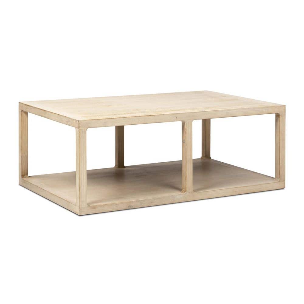 Jennifer Taylor Ellis 48 in. Light Natural Cerused Rectangle Reclaimed ...