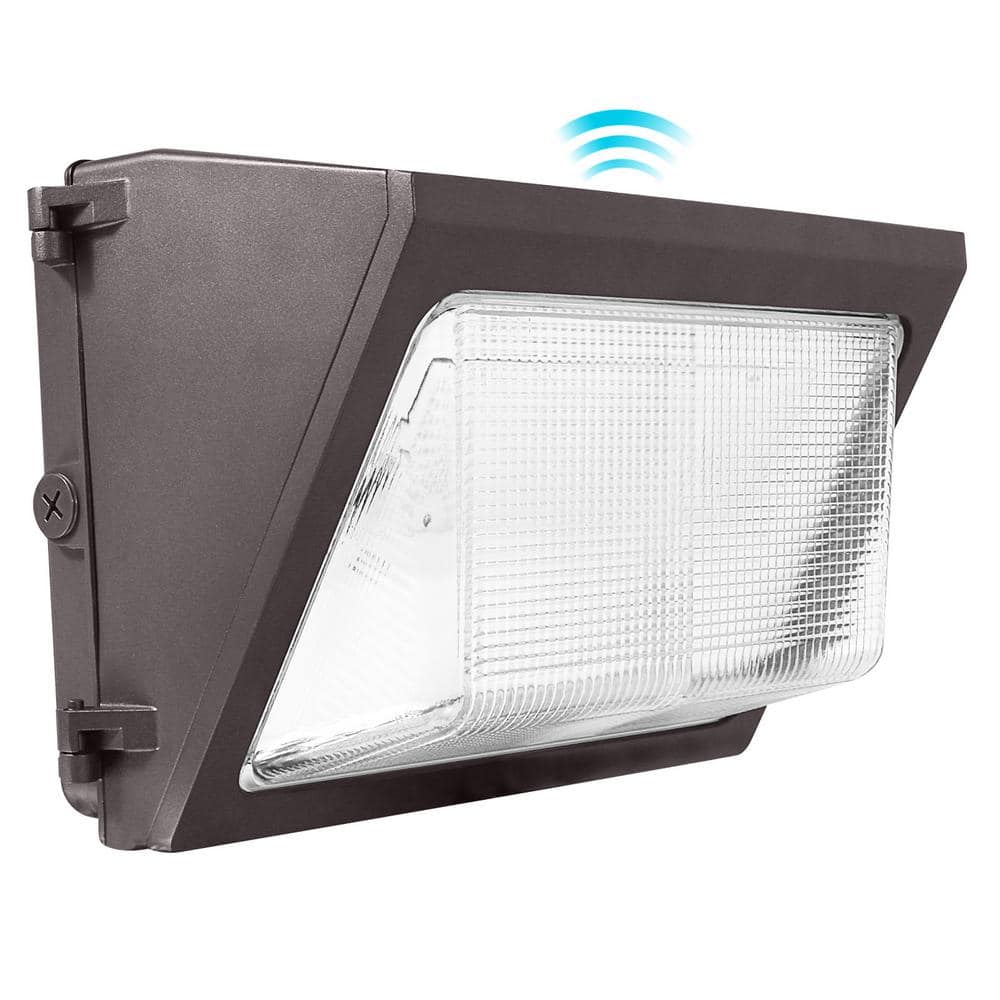 LUXRITE 800- Watt Equivalent Integrated LED Brown Dusk to Dawn Wall ...
