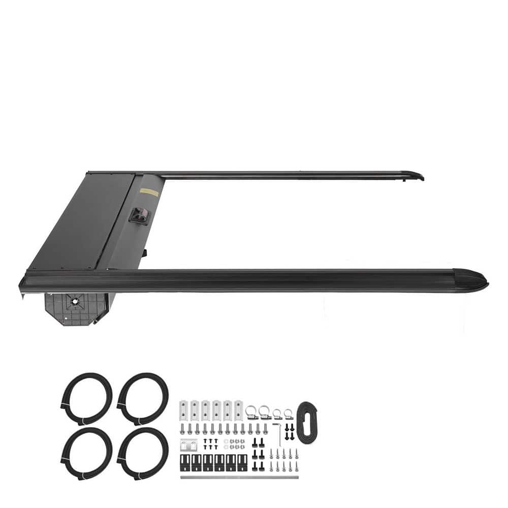 SKYSHALO Retractable Tonneau Cover, Hard Tonneau Cover with Double-Lock ...