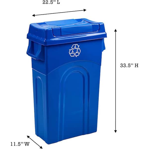 United Solutions 23 Gal. Highboy Recycling Bin w/Swing Lid, Handles for ... United Solutions 23 Gal. Highboy Recycling Bin w/Swing Lid, Handles for ...
