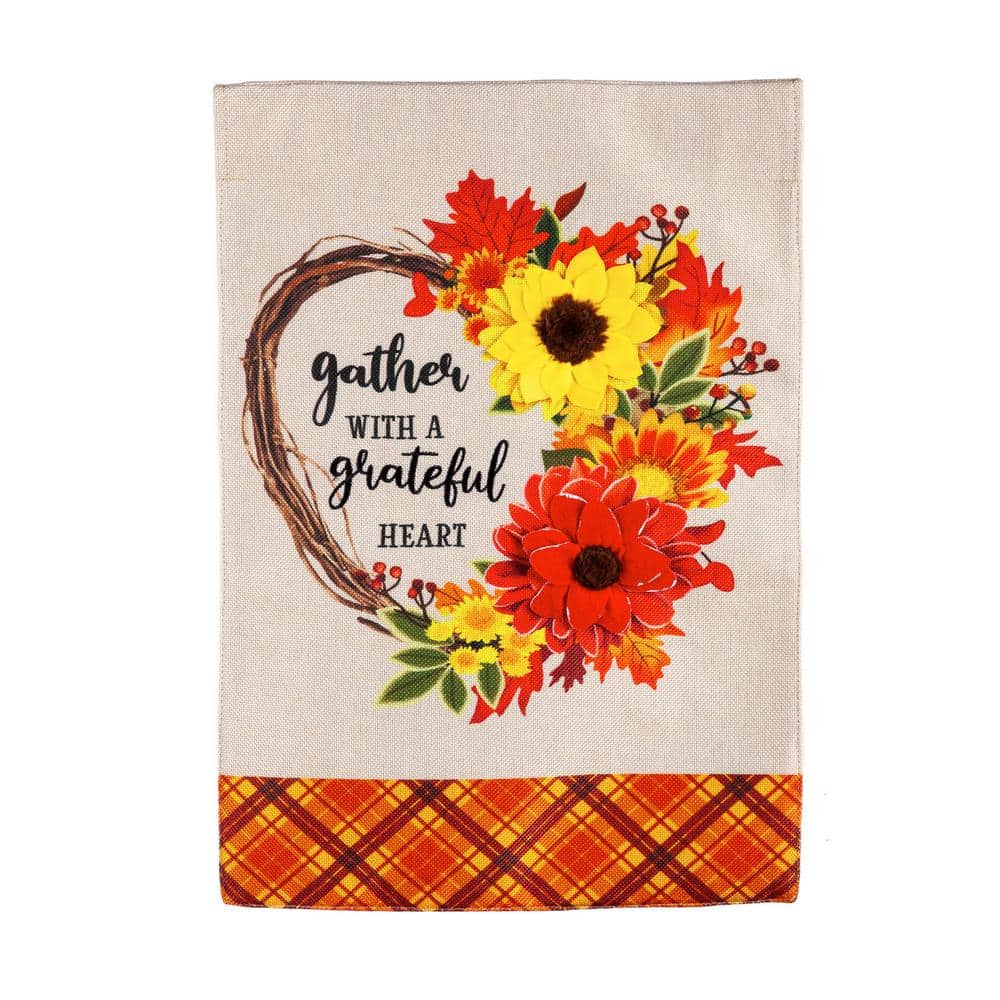 Evergreen 2-1/3 ft. x 3-2/3 ft. Gather with a Grateful Heart House ...