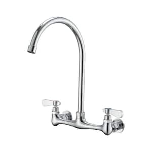 BWE Double Handle Wall Mount Kitchen Faucet Standard Kitchen Faucet ...