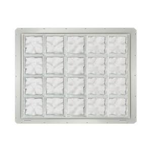 CrystaLok 31.75 in. x 31.75 in. x 3.25 in. Ice Pattern Vinyl Framed ...