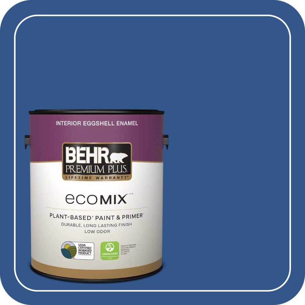 BEHR PREMIUM PLUS 1 gal. #PPU15-03 Dark Cobalt Blue Eggshell Enamel ...