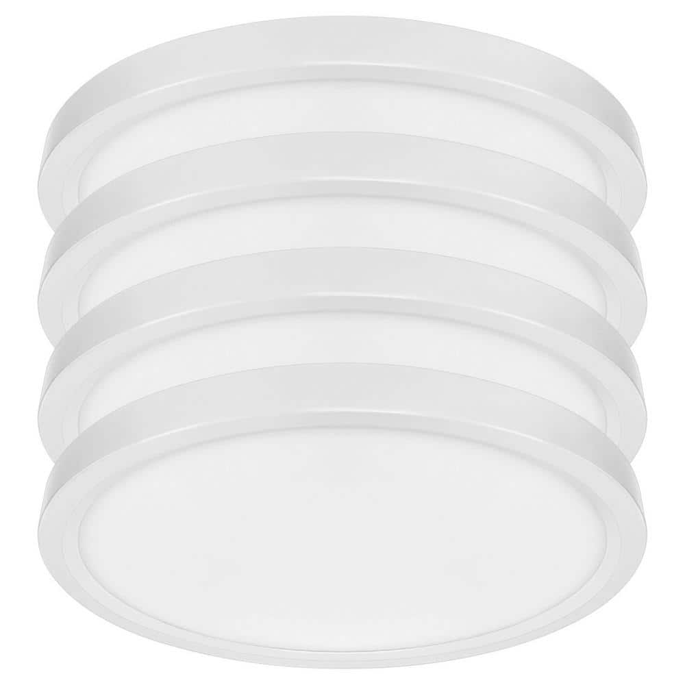 LUXRITE 5 in. Modern Flush Mount Ceiling Light Fixture LED Integrated ...