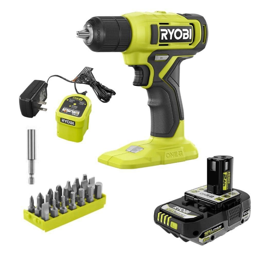 RYOBI ONE+ 18V Cordless 3/8 in. Drill/Driver Kit with (1) 2.0 Ah ...