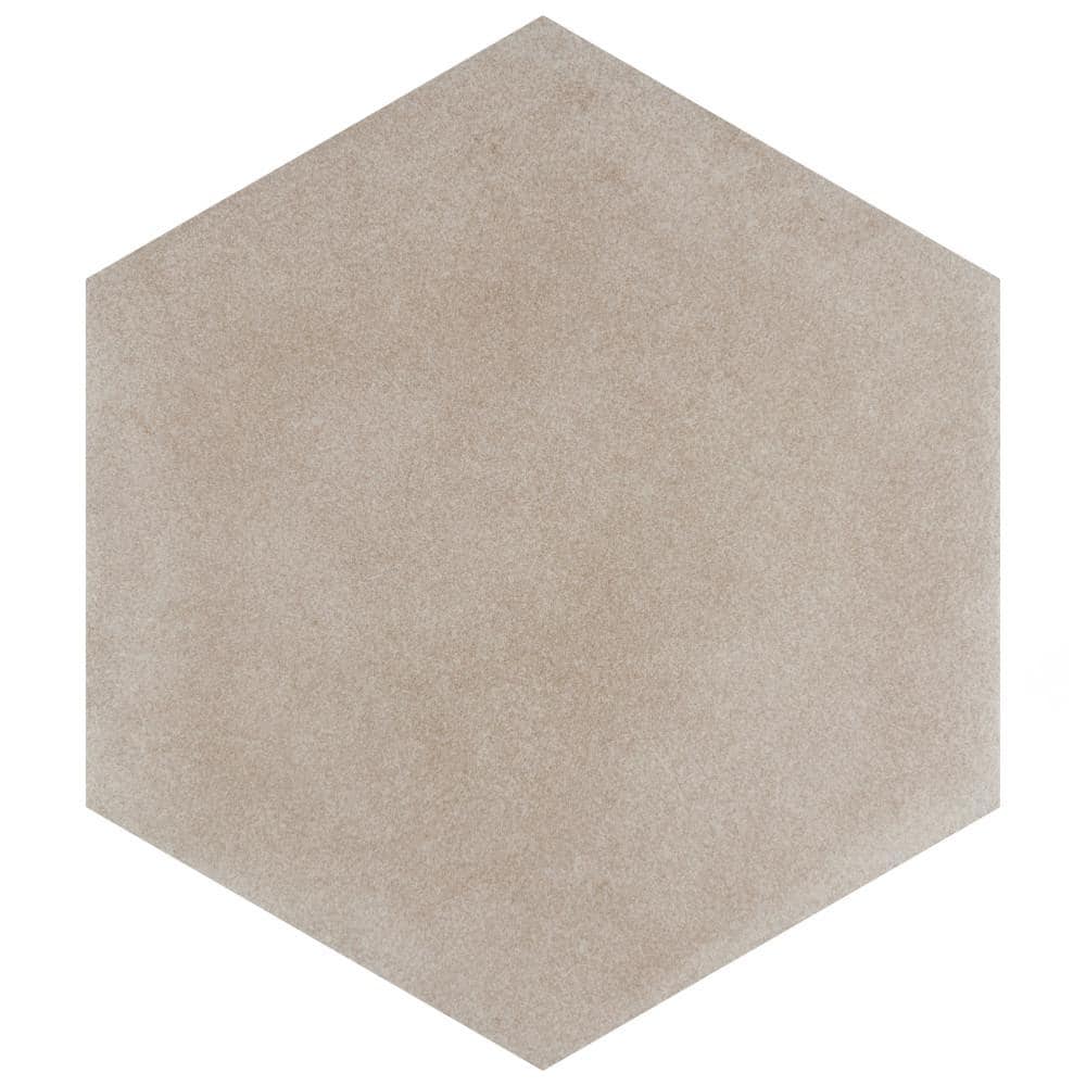 Merola Tile Matter Hex Taupe 7-7/8 in. x 9 in. Porcelain Floor and Wall ...
