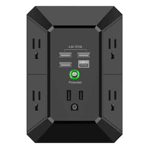 Yichuhaoxi 4-Outlet Multi Plug with 4 USB-A Ports 0 USB-C Ports Surge ...