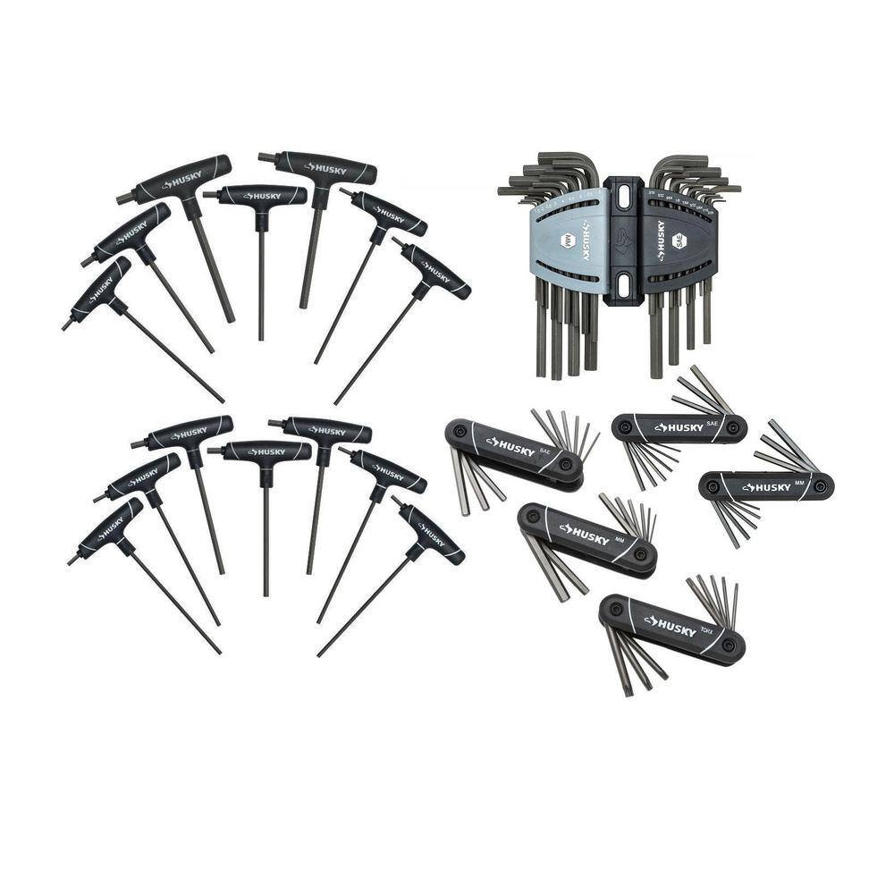Husky SAE Metric Master Hex Torx Key Set 68 Piece HFOLDTKEY68PC The Husky SAE Metric Master Hex Torx Key Set 68 Piece HFOLDTKEY68PC The