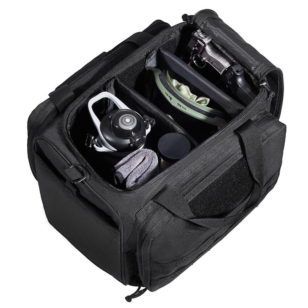 SKYSHALO Range Bag for 3-Pistols, 14.2 in. Black Backpack Tactical Gun ...
