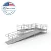 EZ-ACCESS PATHWAY 24 ft. U-Shaped Aluminum Wheelchair Ramp Kit with ...
