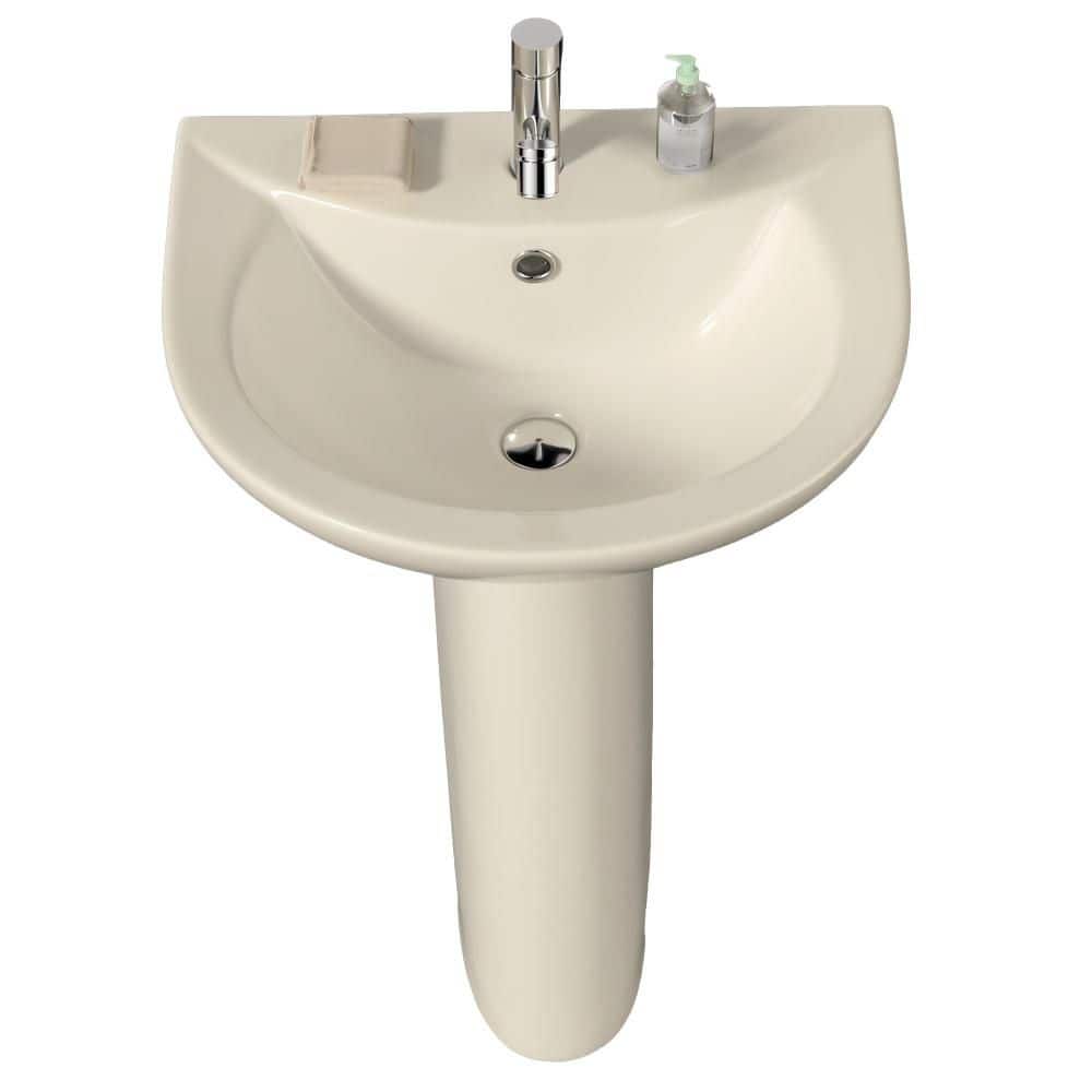 Kuomih 20.25" W x 17" Vitreous China Novelty U-shape Pedestal Bathroom ...