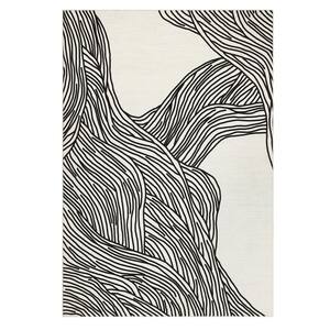 Garvee Camel 9 ft. x 12 ft. Modern Abstract Carpet Washable Rug Living ...