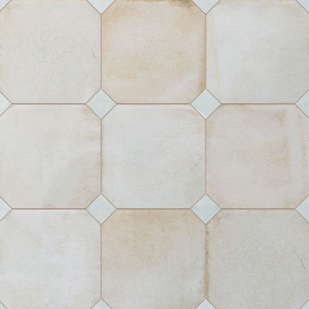 Merola Tile Laverton Octagon Arena with Taco Nieve 8 in. x 8 in ...