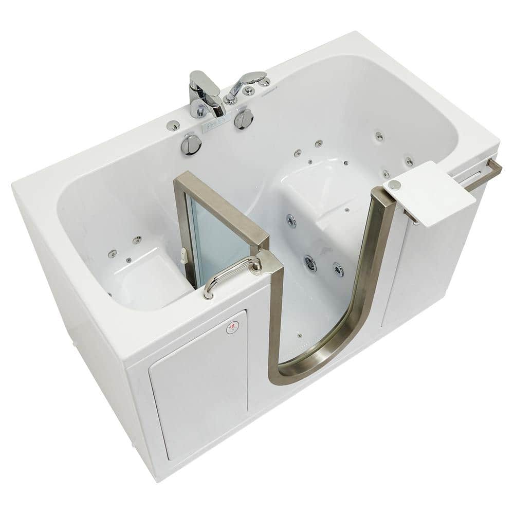 Ella Companion 60 in. Whirlpool and Air Bath Walk-In Bathtub with ...
