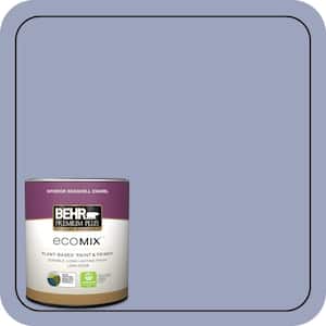 BEHR PREMIUM PLUS 1 qt. #620D-4 Veranda Iris Semi-Gloss Enamel EcoMix ...