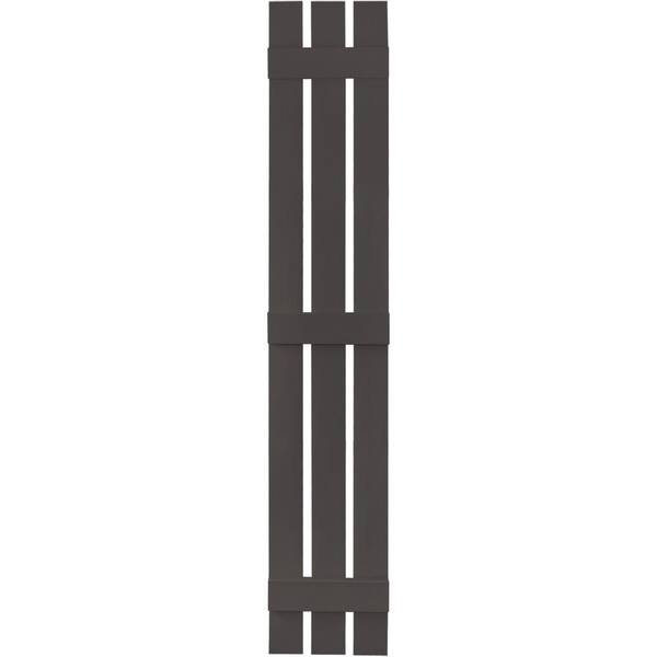 Builders Edge 12 in. x 75 in. Board-N-Batten Shutters Pair, 3 Boards ...